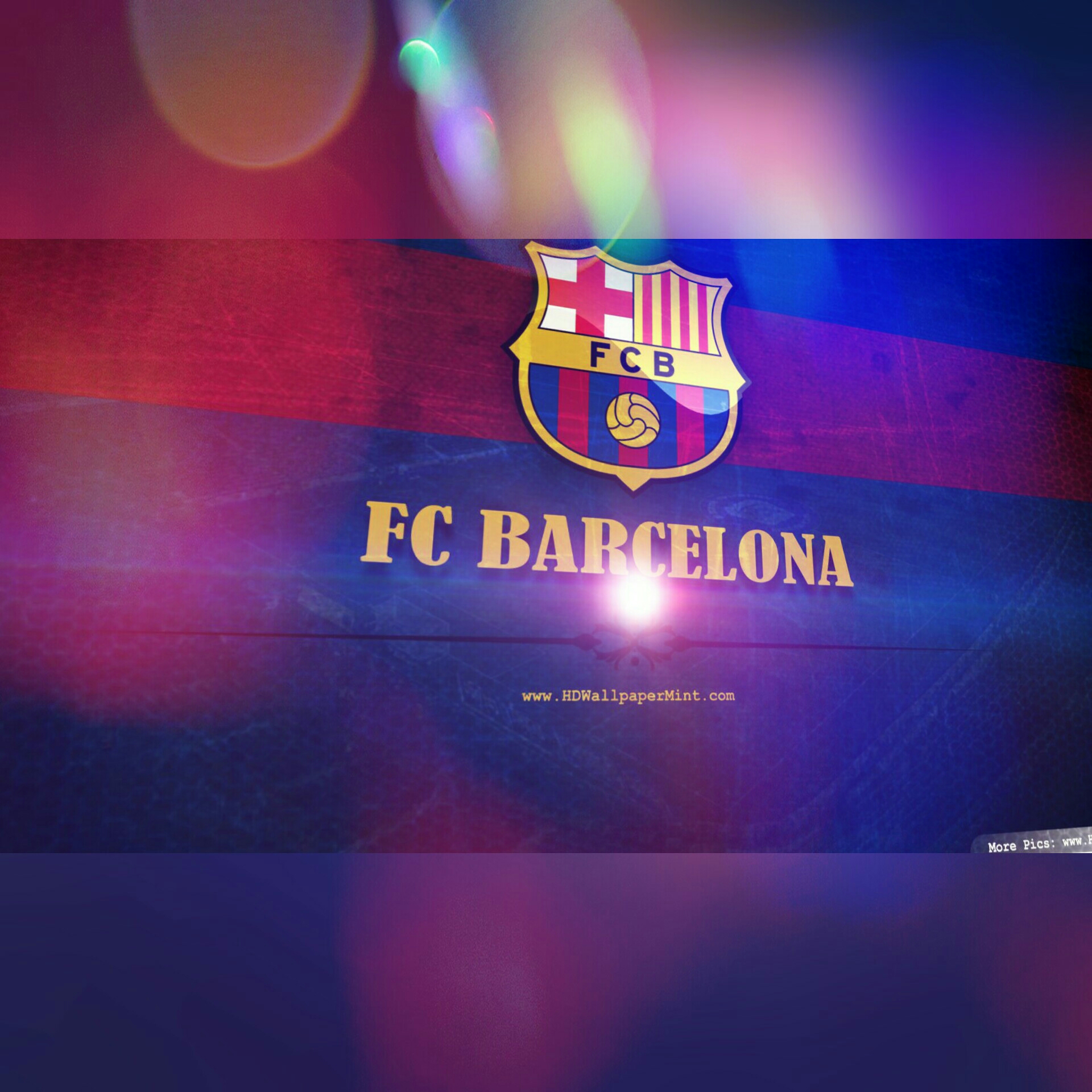 Fc Barcelona Logo In Lights